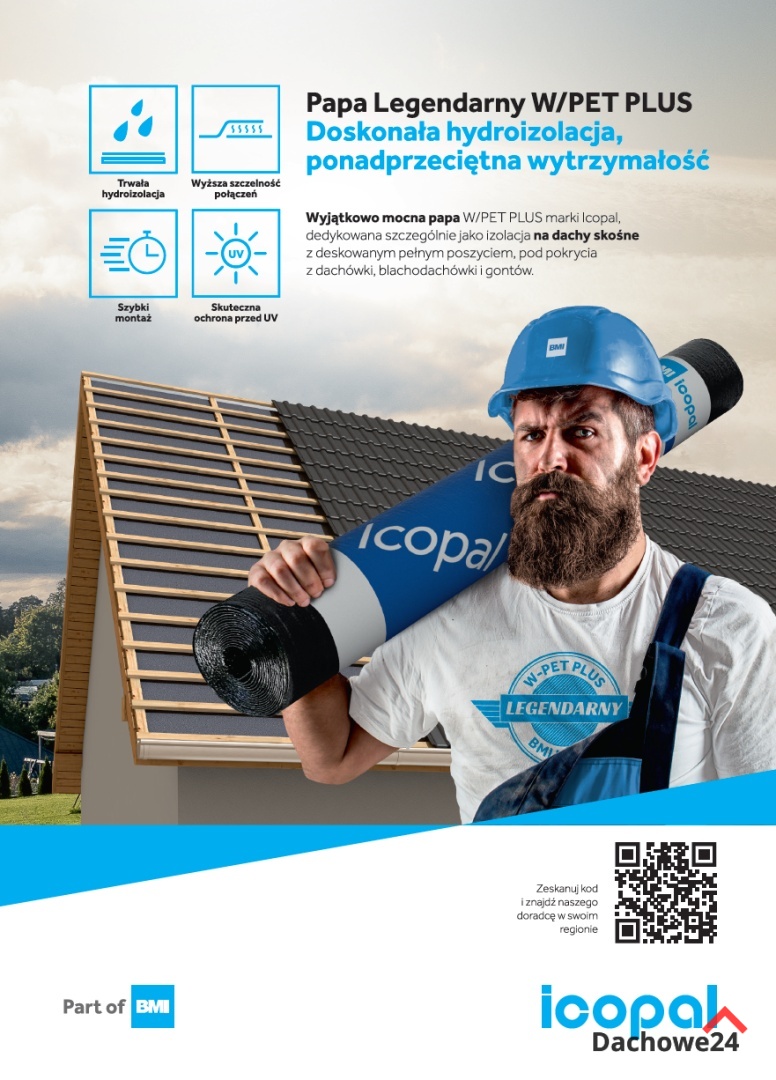 Papa W/Pet Plus (WPET) - SBS membrana bitumiczna 15m2 > BMI ICOPAL